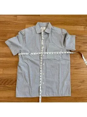 Billy Reid | Shirts | Billy Reid Selvedge Check Pattern Short Sleeve ...
